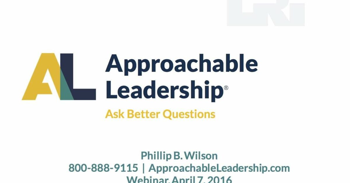 Webinar – Approachability Window - Approachable Leadership